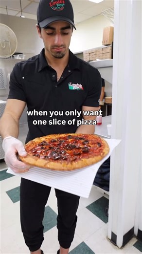 One slice of pizza? No problem 🍕😅 You can place an order for pick-up or delivery at OrderLouies.com 📍 54786 Dequindre Rd, Shelby Township (Kroger Plaza) 📍 11515 26 Mile Rd, Washington Twp. (Mr. C’s Plaza) #louiespizza #orderlouies #shelbytownship | Louie's Pizza Pie