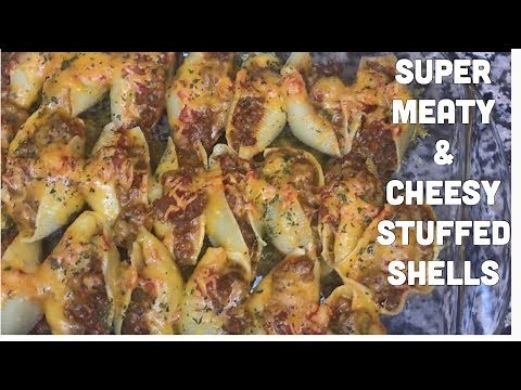 Super Easy Meaty and Chessy Stuffed Shells | Dinner Recipes With Ground Beef