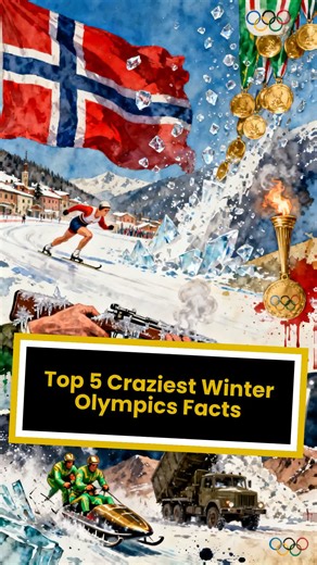 The Winter Olympics are packed with oddities: frostbitten racers in 1932, a speed‑skater delivering the flame in 1956, rifles freezing in 1994, Jamaica’s bobsleigh crash turning into global fame in 1988, and the 1960 Games revolutionising speed‑skating with the first fully refrigerated indoor rink. #WinterOlympics #FunFacts #SportTok #milanocortina2026 #ViralVid