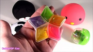 Cutting OPEN Squishy FRUIT! GROSS Sticky Poop Squish! Mystery Bear Stress BALL! STAR Putty! FUN