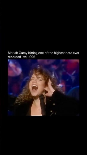 Mariah Carey hitting one of the highest note ever recorded live, 1992