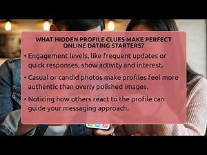 What Hidden Profile Clues Make Perfect Online Dating Starters? - Your Online Dating Guru