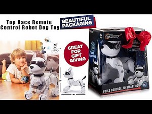 Top Race Remote Control Robot Dog Toy for Kids, Interactive & Smart Dancing to Beat Puppy Robot .