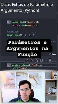 Parâmetros e argumentos na Função Python #python #python3 #programador