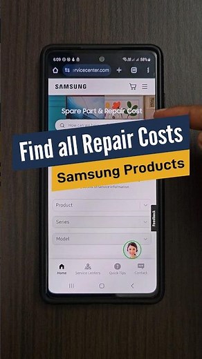 Samsung Products Spare Parts & Repair Cost checking Website