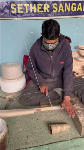 Cricket bat handle threding video | cricket bat ball | batball | bat making video