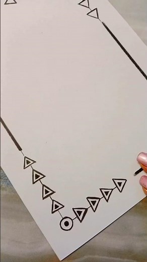 Simple borderdesign using black pen.. #shortsfeed