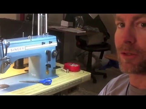 Threading a Singer 20U/20-33 industrial sewing machine