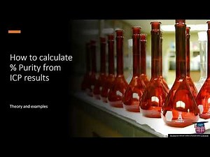 Calculating % purity from ICP analysis results