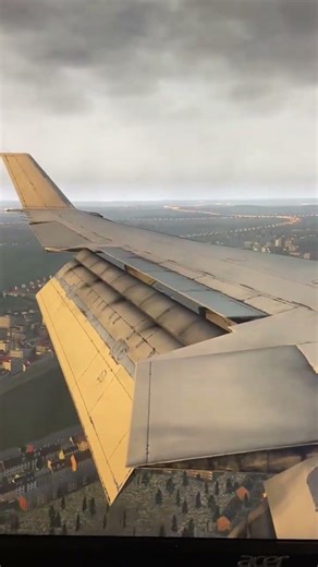 Plane Landing From Window Seat | Airplane Wing View During Landing | Amazing Plane Landing Over City