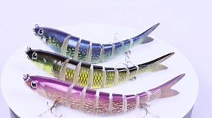 Fishing Lures Full Swimming Layer Multi Jointed Swimbaits Sinking Bionic Swimming Lures Bass Freshwater Saltwater Bass Lifelike Fishing Lures Kit (F-5.31",0.67oz)