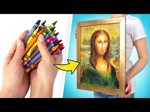 How to Draw Mona Lisa With Crayons 🖍