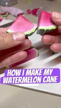 Polymer Clay Watermelon Cane Tutorial | DIY Watermelon Cane