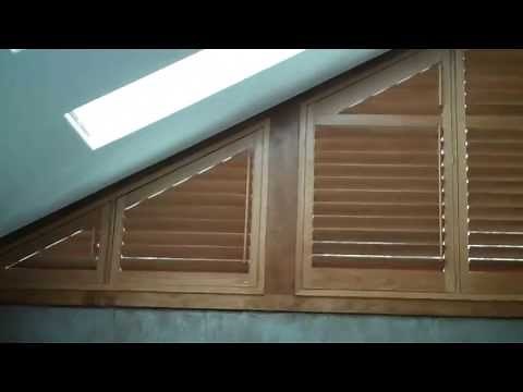 Angle Top Windows with Shutters