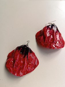 Red Earring - Etsy UK