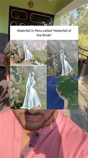 Waterfall in Peru called "Waterfall of the Bride"