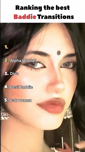 TOP 5 BADDIE MAKEUP TRANSITIONS EVER 💅🔥 #ranked #baddie #makeup