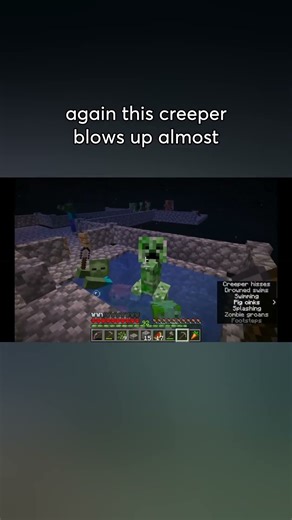 The Dadcrafter: A Creeper Followed Me Into the Pool… RUN! 💥 #shorts #minecraft