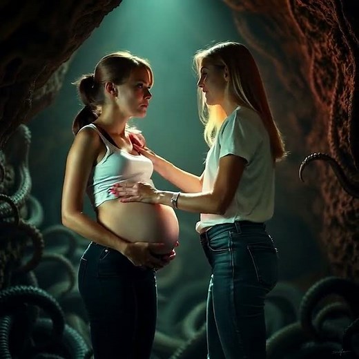 Girls and tentacles belly expansion