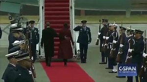 Former President Barack Obama and Michelle Obama wave goodbye before leaving DC. | The Hill