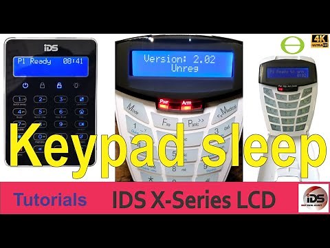How to configure sleep delay and enable or disable sleep mode on your IDS x-series keypad
