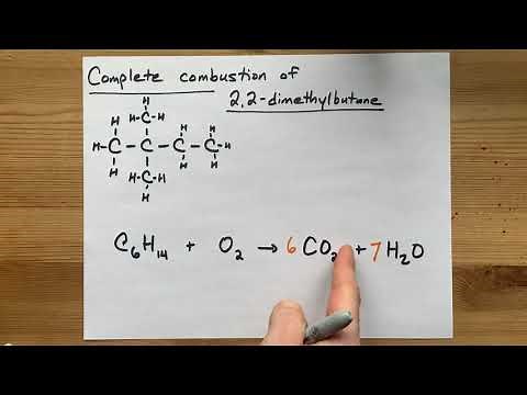 Complete Combustion of C6H14, 2,2-dimethylbutane