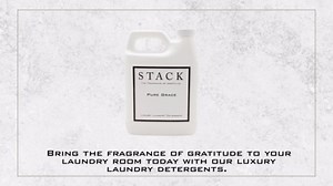STACK Pure Grace Luxury Laundry Detergent - Premium Scented Laundry Detergent for HE & Standard Washers - Infused With Egyptian Musk and Patchouli - Dye Free Gentle & Effective Cleaning - 64 oz