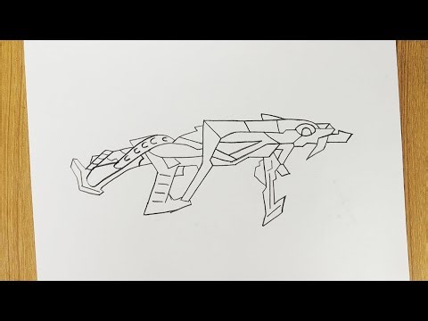 How to draw mp40 (Garena Free Fire) Gun step by step | Beginners drawing