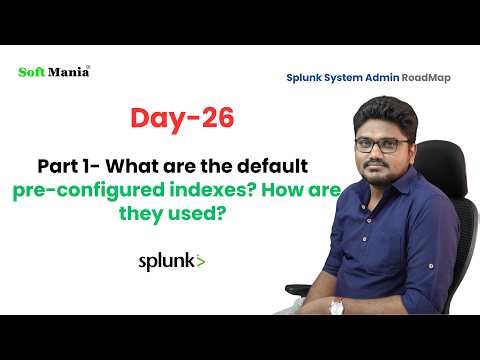 Splunk admin Roadmap - Day 26 - What are the default / pre-configured indexes? How are they used?