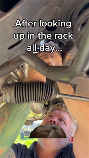 If you’ve worked under a lift, you felt this 😅 #shoplife #mechaniclife #projectcar #bluecollar #fyp
