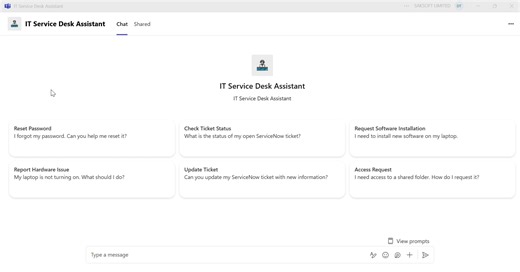 IT Service Desk Agent Demo