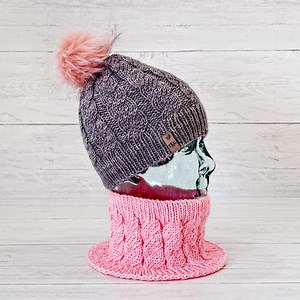 Cyclone Cable Neck Cowl Knit Pattern Worsted Yarn - Etsy Australia