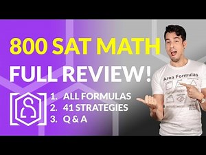 SAT Math FULL REVIEW for March SAT 2023! Everything you need for an 800!!