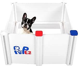 Whelping Box for Dogs | Veterinarian Approved | Large Medium Small Dogs Puppies | All Breeds (S 30"x30"x18" White)