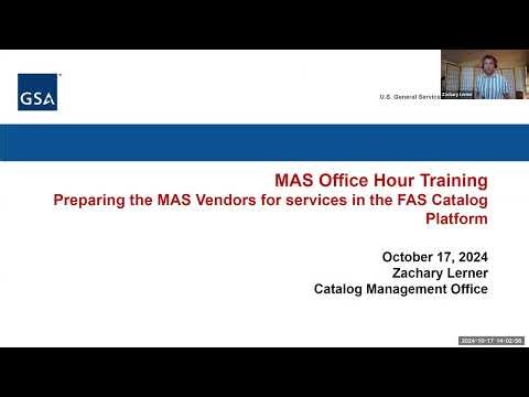 Preparing Industry for services in the FAS Catalog Platform