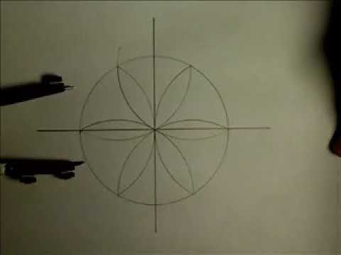 How to draw a rosette, chip carving, part 1