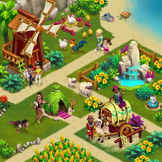 Introducing your dream farm! Build from scratch and explore enchanted lands to collect adorable animals & harvest magical crops. Play now for free and start your farming adventure today! • Immerse yourself in a world of wonder Ready, set, farm! 🐰🌼 | Coral Isle 2: Tropical Stories