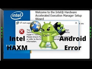 Fix intel haxm android installation error/Résoudre l'erreur intel HAXM