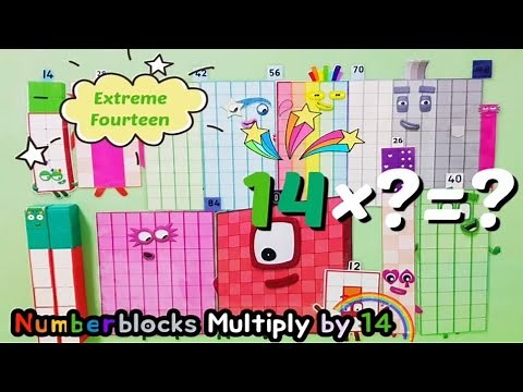Numberblocks double seven Fourteen 🌈