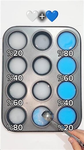 💙⚪ Blue vs White | Clean Color Mixing Gradient & Calm Aesthetic Blend #colorscope #colormix