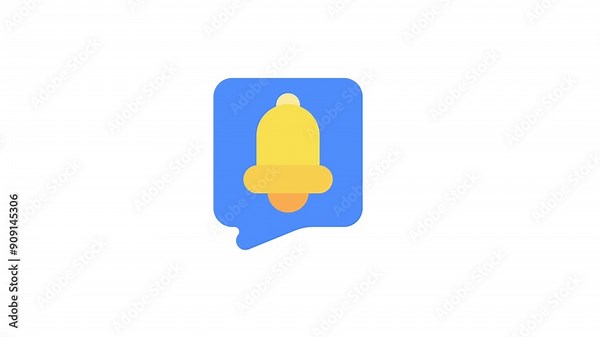 animation notification icon, Ideal for web and mobile interfaces, 4k alpha channel