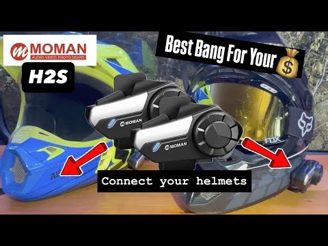 MOMAN H2S Helmet Intercom Review | Best Budget 2 Way Bluetooth Headset for Motorcycles?