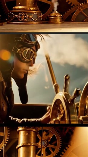 Steampunk Sky City: Airships Above the Clockwork