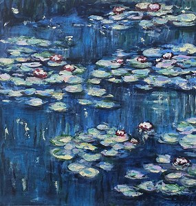 Tableau nénuphar style Monet : impressionnisme français, 12 x 12 - Etsy France