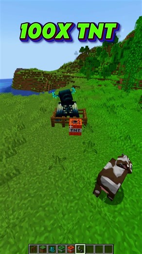 Minecraft WARDEN vs OP TNTs Explosion #shorts # #minecraft #gaming