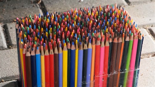 Fixing paving stone. Eco-friendly art solution