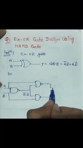EX-OR Gate Design Using NAND Gate #zeroones #digitalelectronics
