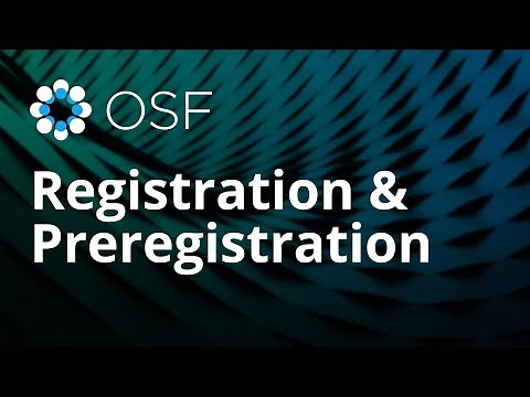 Registration & Preregistration