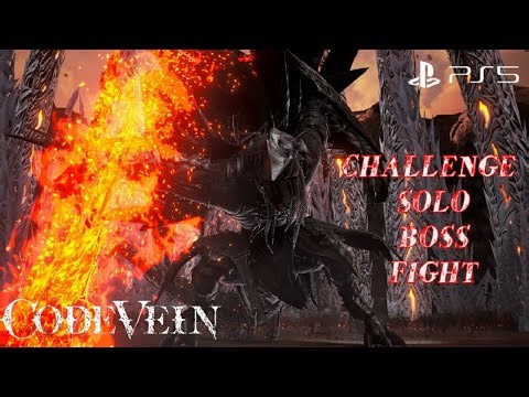 Code Vein - DLC - Hellfire Knight - Challenge Solo (Boss Fight)