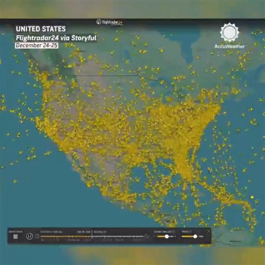 CRAZY! Did you fly for Christmas? Flight animation shows America’s airspace traffic from Christmas Eve to Christmas Day 👀 ✈️ | The Space Coast Rocket